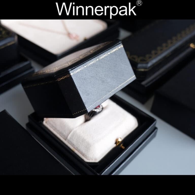Luxury Cartier-Style Black Leatherette Jewelry Boxes | Winnerpak